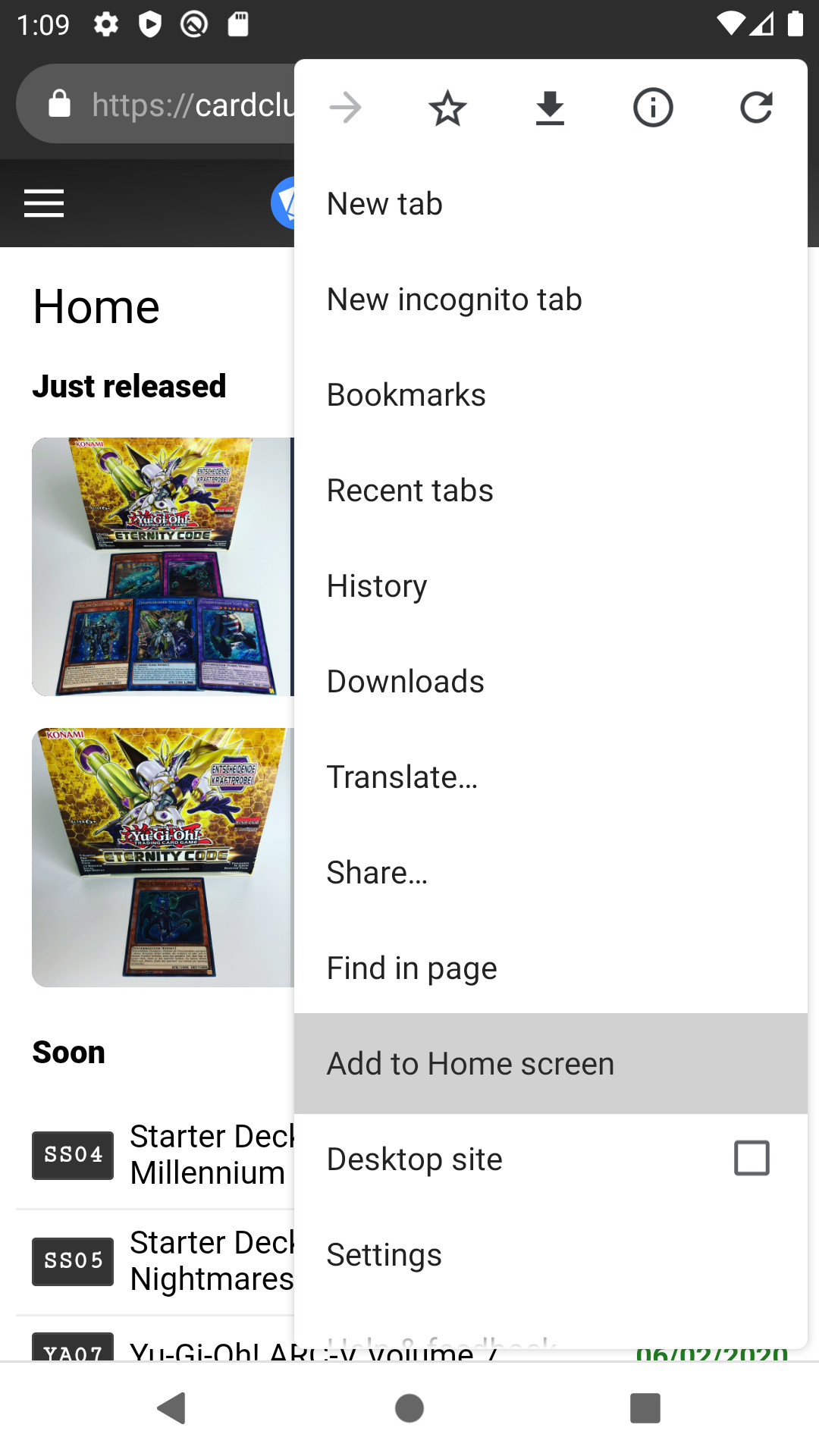 Installez l'application cardcluster – cardcluster